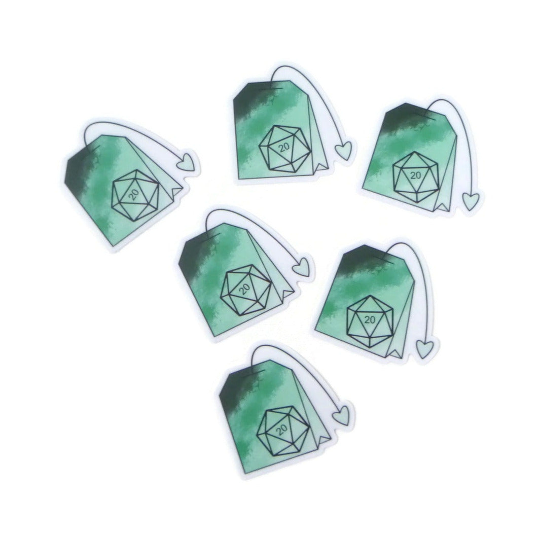 D20 Teabag Sticker (two styles)